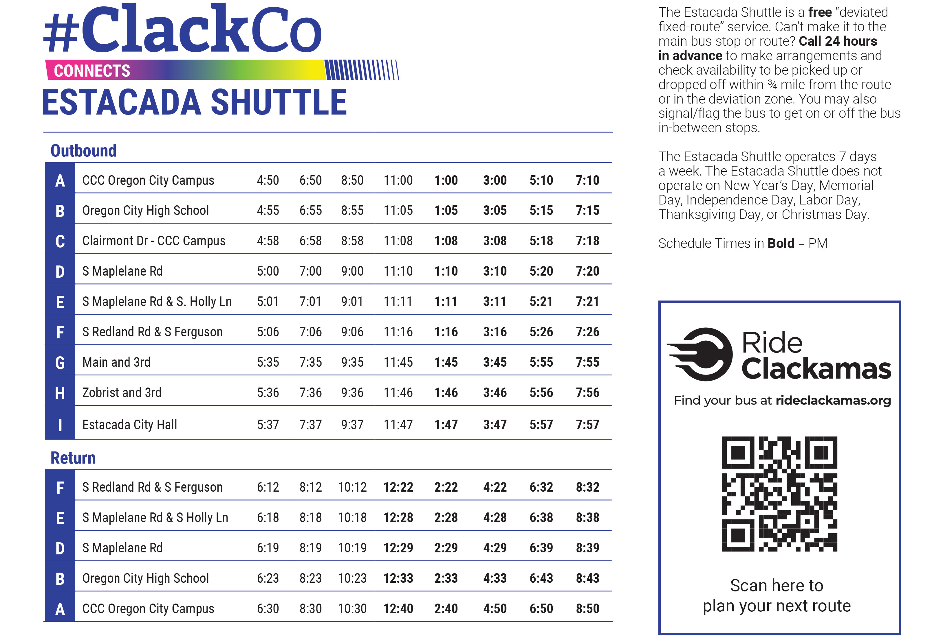 Clackamas County Connects Shuttle Service | Clackamas County